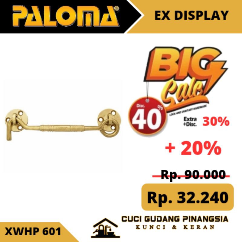 Jual PALOMA WHP 601 HAK ANGIN PENAHAN JENDELA 6" BRASS BLS PB ( Ex Display ) | Shopee Indonesia