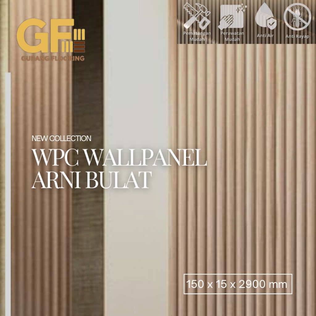 Jual Woodpanel WPC Arni/ Wallpanel PVC Bulat Motif Kayu New Product ...