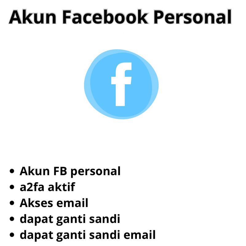 Jual Akun Facebook Personal a2fa aktif | Shopee Indonesia