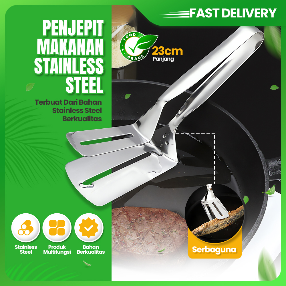 Jual Alat Penjepit Daging Ikan Goreng Steak BBQ Capitan Makanan Jepitan ...