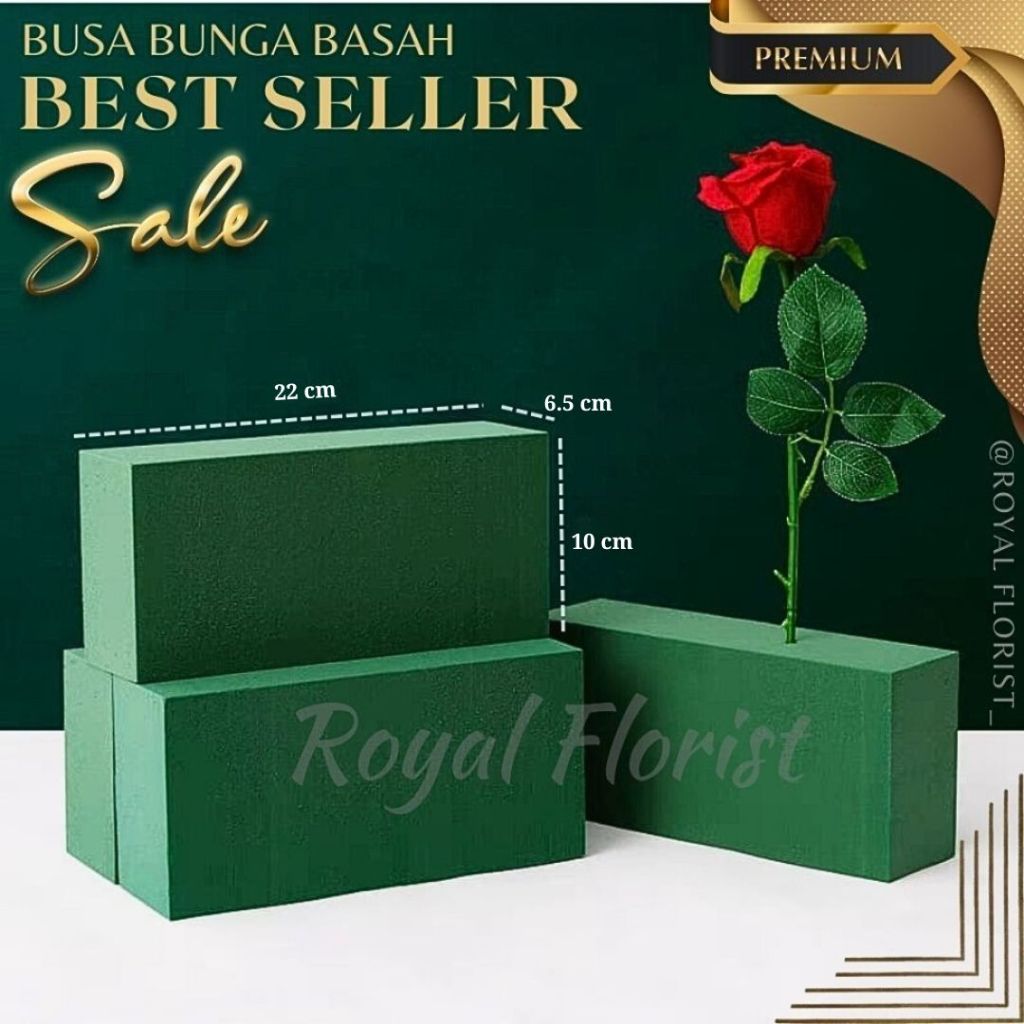 Jual Floral Foam Busa Basah/Kering 1 PCS/Busa Bunga/Gabus Bunga Kering ...