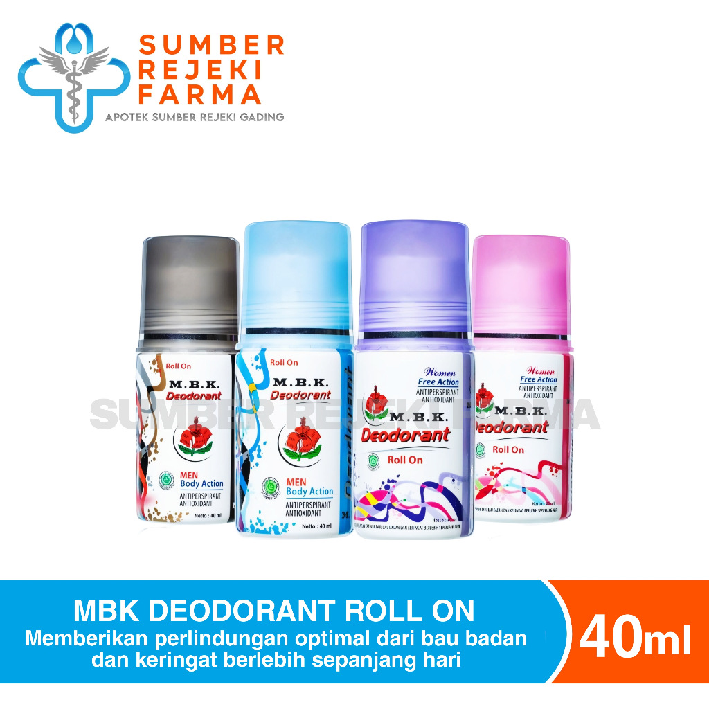 Jual MBK Deodorant Roll On Pria dan Wanita 40ml | Shopee Indonesia