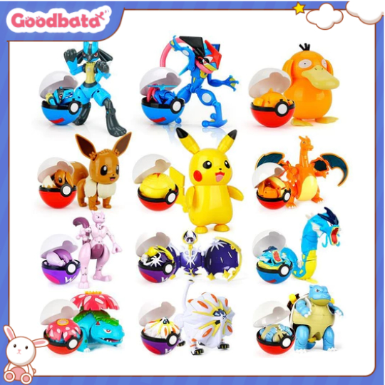 Jual Goodbata Mainan Anak Super Deformed Figure Pokeball Pokemon Pocket ...