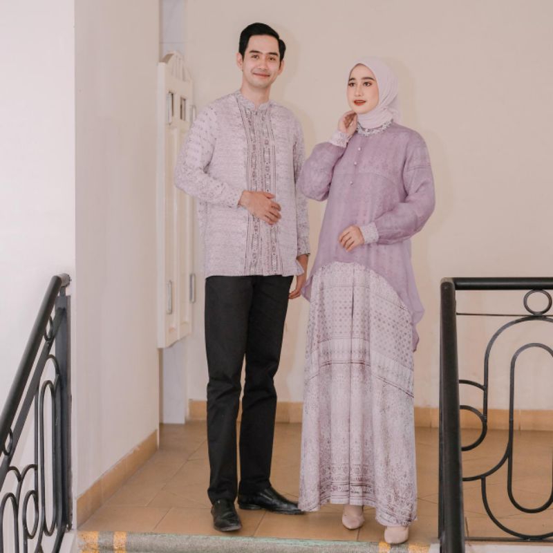 Jual Ventedaily - Davira Couple Pasangan Gamis Kemeja Lengan Panjang ...