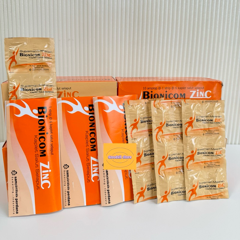 Jual BIONICOM ZINC MULTIVITAMIN ECER DAYA TAHAN TUBUH 1 STRIP 6 KAPLET ...