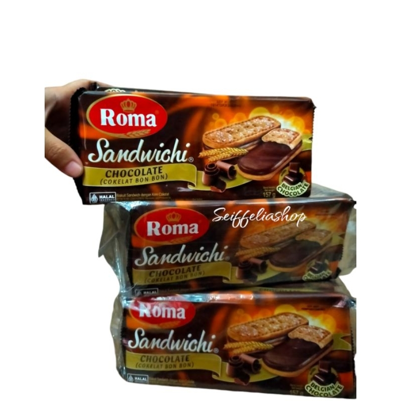 Jual ROMA Biskuit SANDWICH COKLAT / KACANG ukuran Besar | Shopee Indonesia