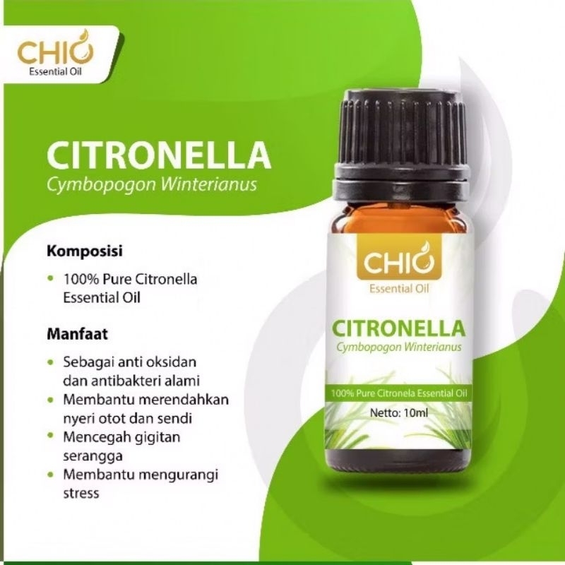 Jual Chio Essentials Oil Citronella Minyak Aromaterapi Citronella 10 ML ...