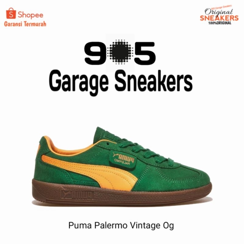 Jual Sepatu Puma Palermo Vintage Og Green Yellow Original | Shopee ...