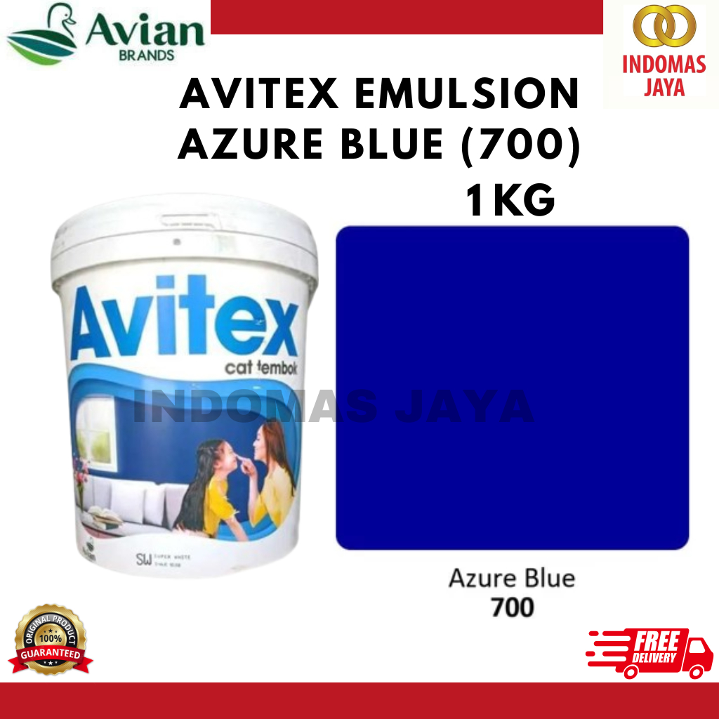 Jual Cat Tembok AVITEX 1KG / CAT AVITEX KILOAN 1 KG AZURE BLUE 700 ...