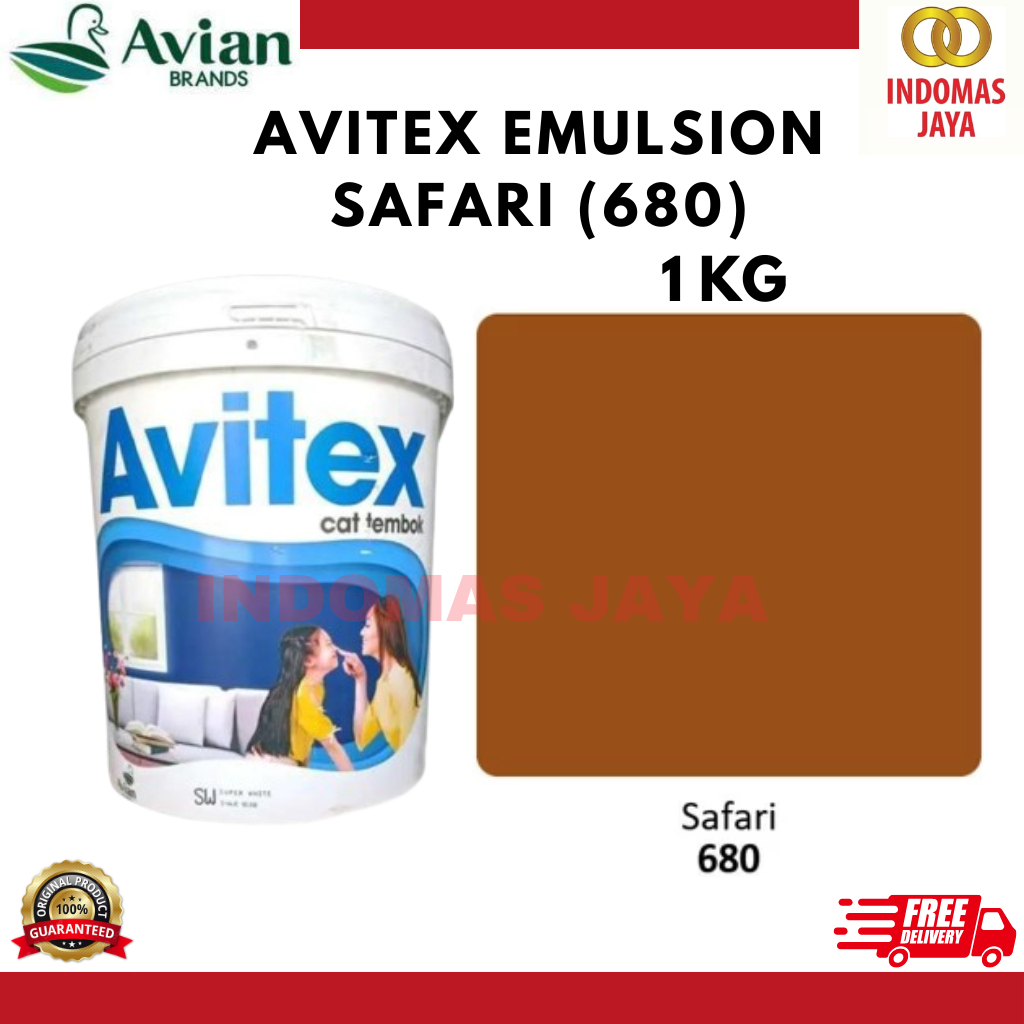 Jual Cat Tembok AVITEX 1KG / CAT AVITEX KILOAN 1 KG SAFARI 680 / AVITEX ...