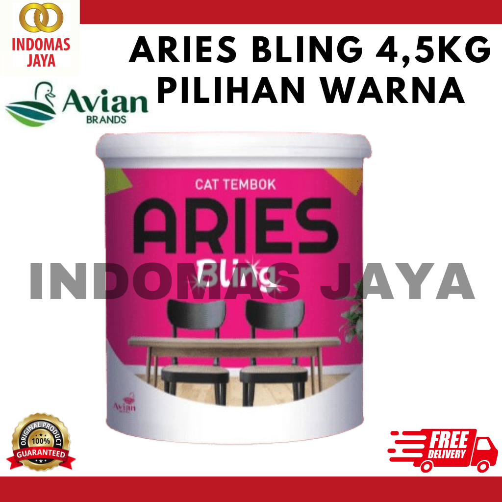 Jual CAT TEMBOK ARIES BLING 4,5 KG (SEMUA WARNA) | Shopee Indonesia