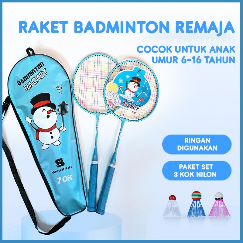 Jual Raket Badminton Anak Remaja Raket Bulutangkis Anak Umur 6-16 Tahun ...