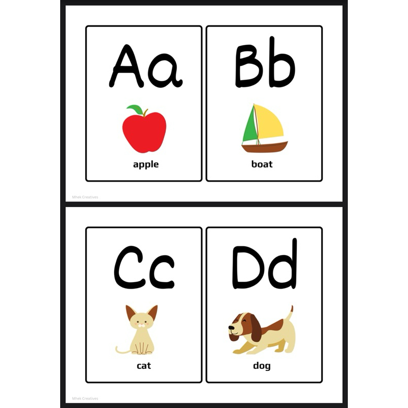 Jual Printable Worksheet - [005] Alphabet Flashcard A4 | Shopee Indonesia