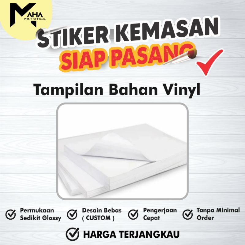 Jual Print Sticker VINYL putih A3+ | Shopee Indonesia