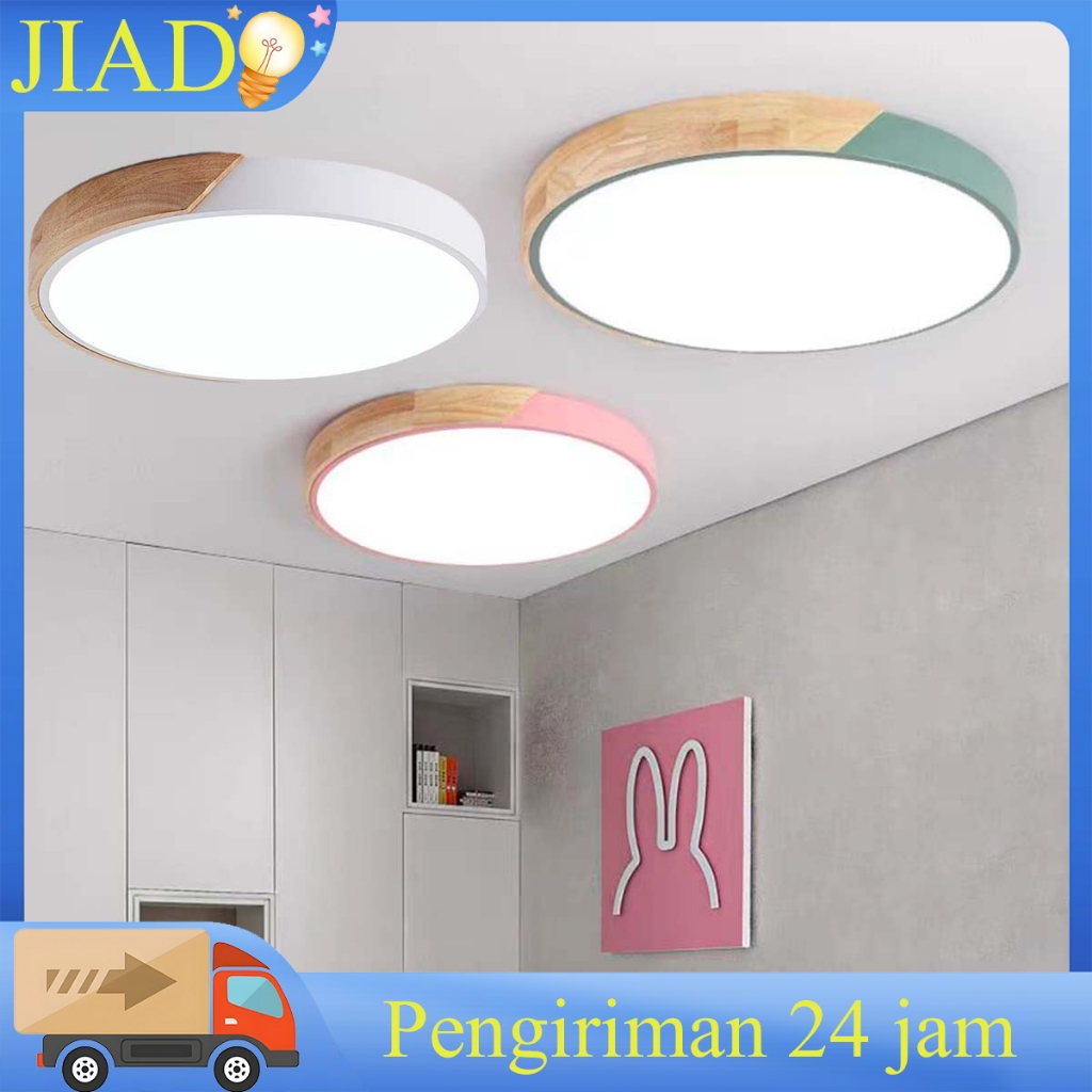 Jual Lampu Plafon Log Kreatif Nordic Lampu Plafon Kamar Tidur Bulat Minimalis Modern Lampu ...