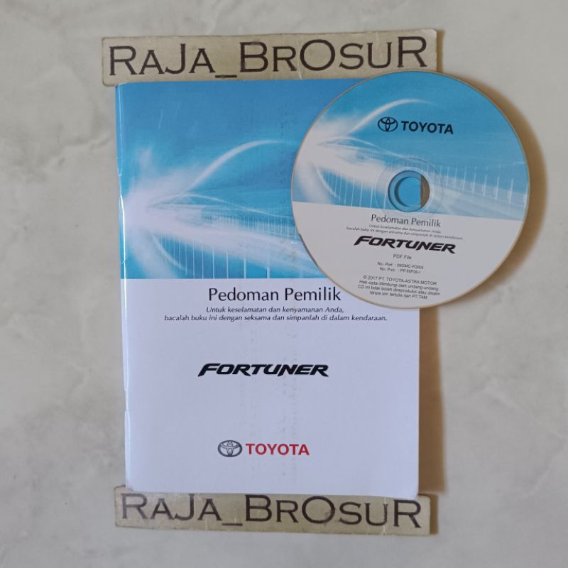Jual Buku Pedoman Pemilik + CD VCD Manual book Toyota Fortuner 2015 ...