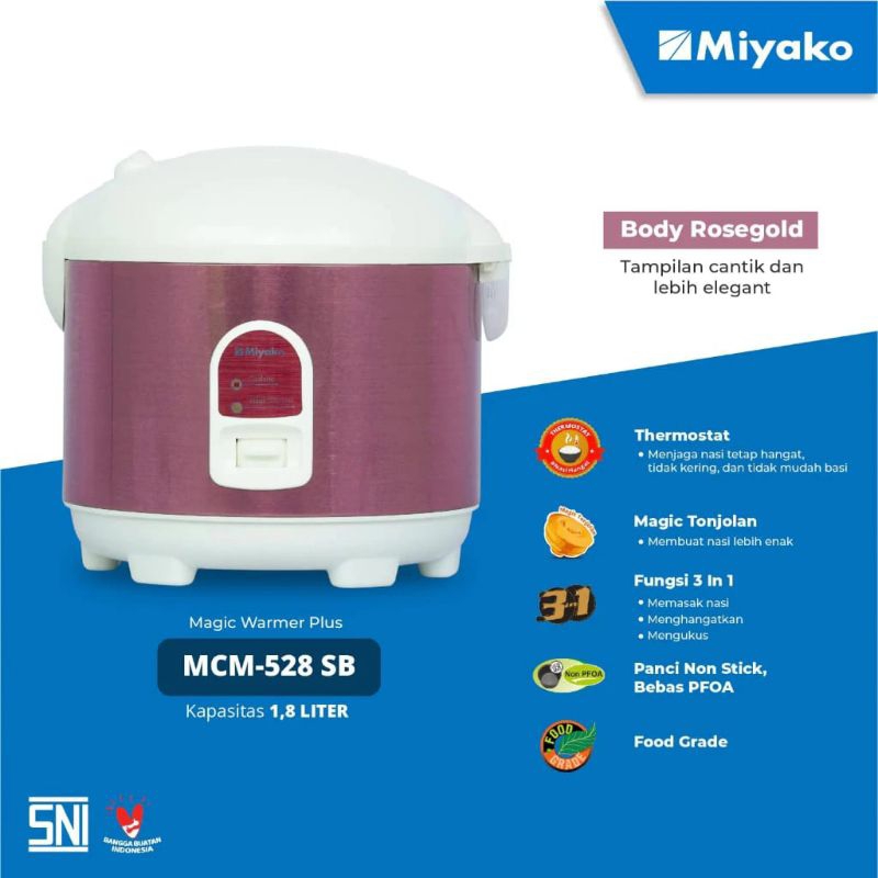 Jual Magic com Miyako MCM-528 SB 1,8L/Rice cooker 3in1 Miyako MCM-528 ...