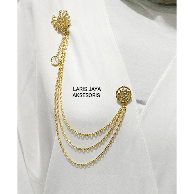 Jual Bros rantai kebaya / bros kebaya janggan / bros jas pin Clips ...