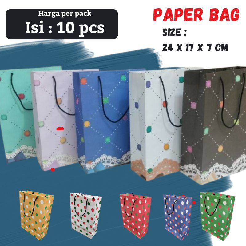 Jual ( 1 pack ) Tas kertas / PAPER BAG MOTIF , paper bag ulang tahun ...