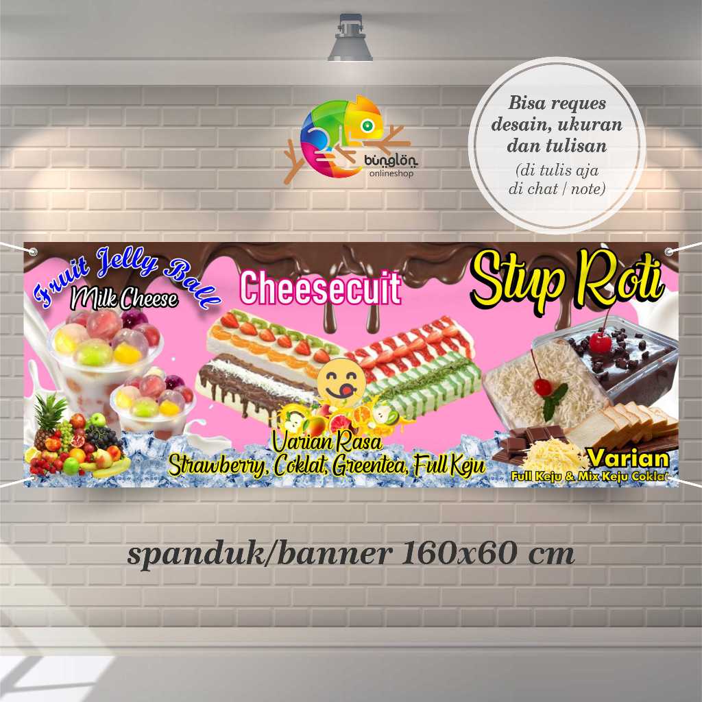 Jual Cetak Spanduk Banner Aneka Jajanan Kue | Shopee Indonesia