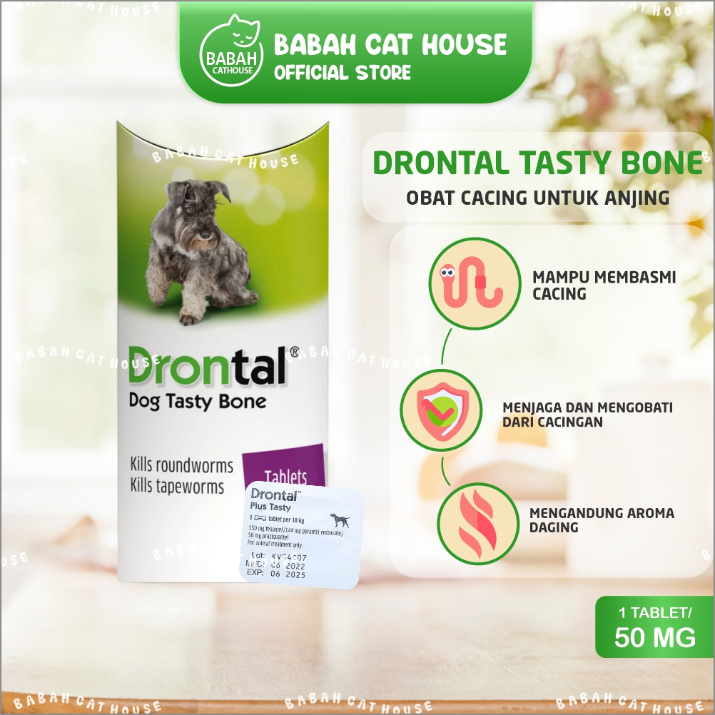 Jual DRONTAL DOG Asli Original Plus Tasty Flavour Obat Cacing Anjing ...