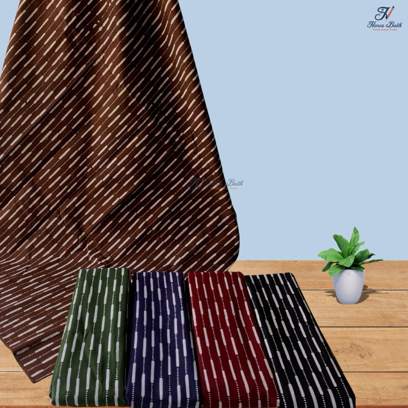 Jual Harco Batik - Kain Batik Warna Gelap - Batik Adem - Motif Garis ...
