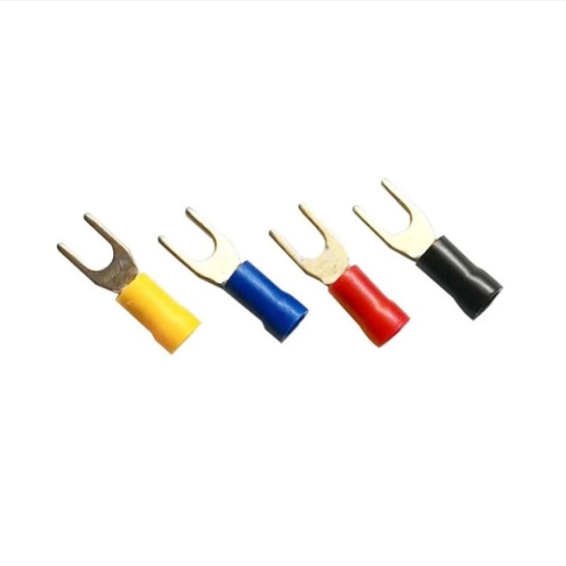 Jual Skun Kabel YF 2.5mm Merah Kuning Biru Hijau Hitam Ecer / Skun Garpu untuk Kabel 2,5 mm Per ...