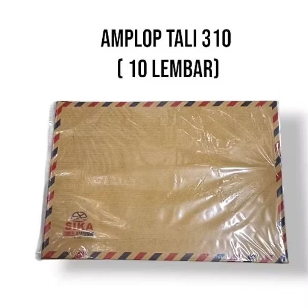 Jual amplop tali 310 sika map coklat tali air mail ( 10 lembar) | Shopee Indonesia