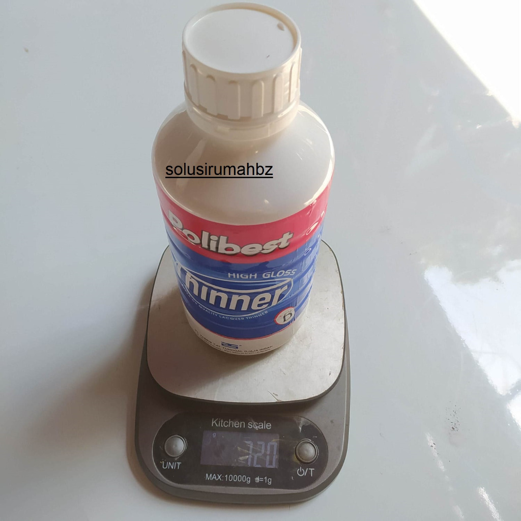 Jual THINER B 1L BOTOL PVC TUNGGAL KEMASAN PLASTIK Thinner 1 Liter Pengencer Cat 1 L 1 LT ...