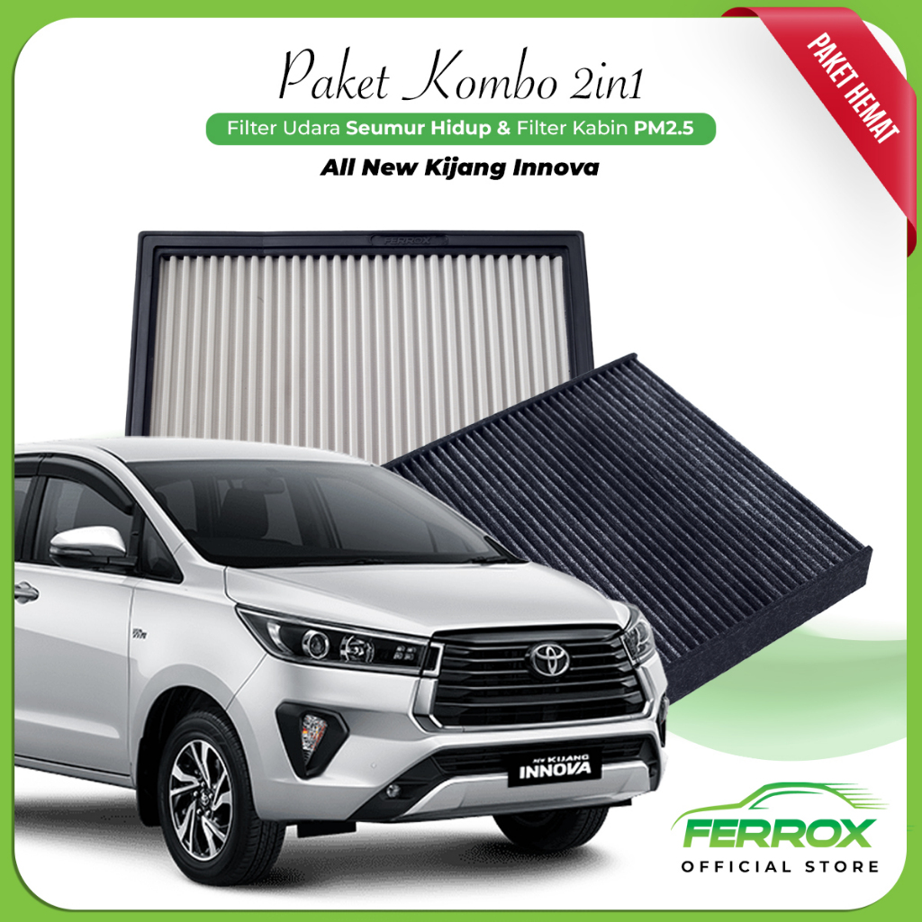 Jual FERROX Filter Udara & Filter Kabin Toyota Innova Reborn Fortuner ...