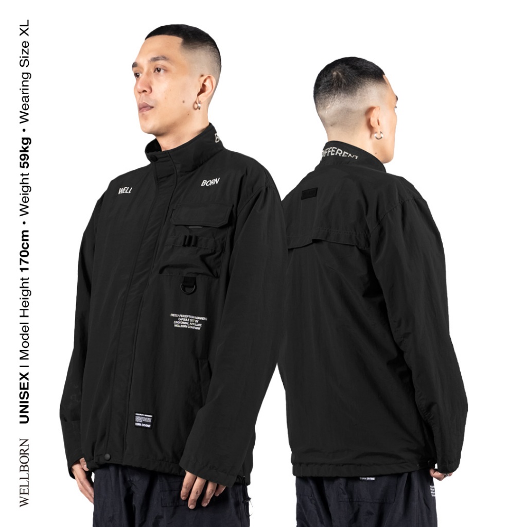 Jual Wellborn Crease Jacket Black | Shopee Indonesia