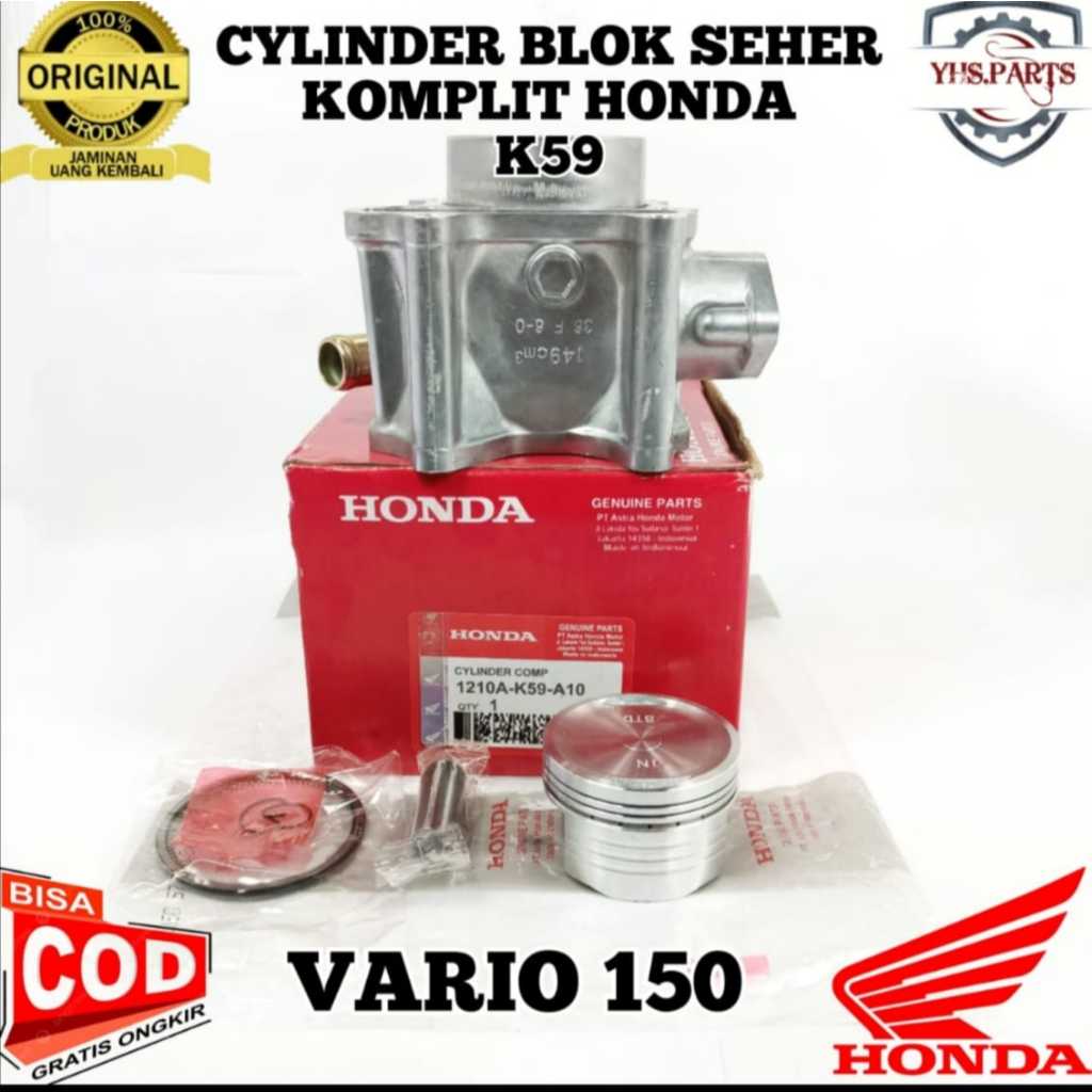 Jual ASLI ORIGINAL CYLINDER BLOK SEHER PISTON HONDA AHM K59 VARIO 150 ...