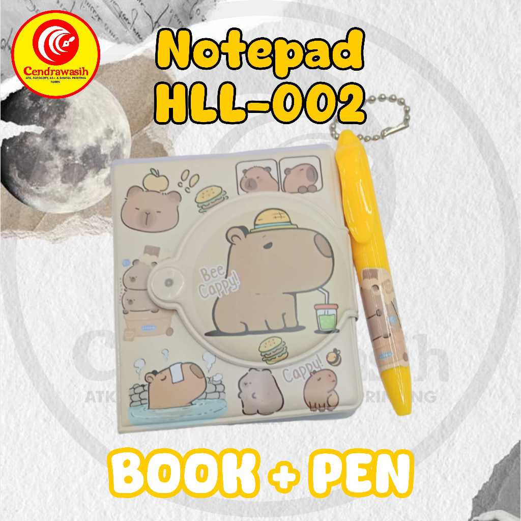 Jual NOTEPAD CAPYBARA HLL-002 + PEN/BUKU DIARY + PEN/BUKU KECIL/BUKU AGENDA | Shopee Indonesia