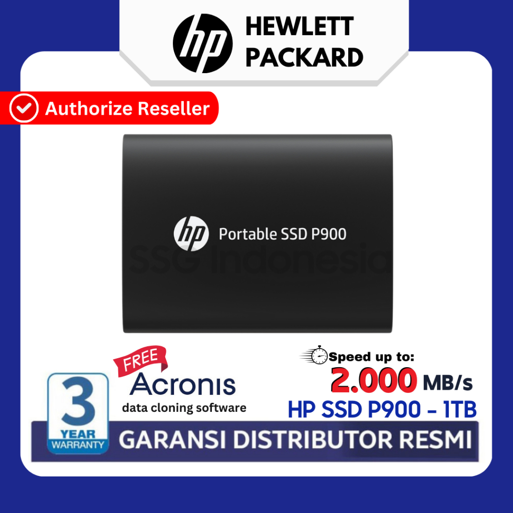 Jual HP SSD P900 SSD External 1TB Eksternal Portable SSD Black ...