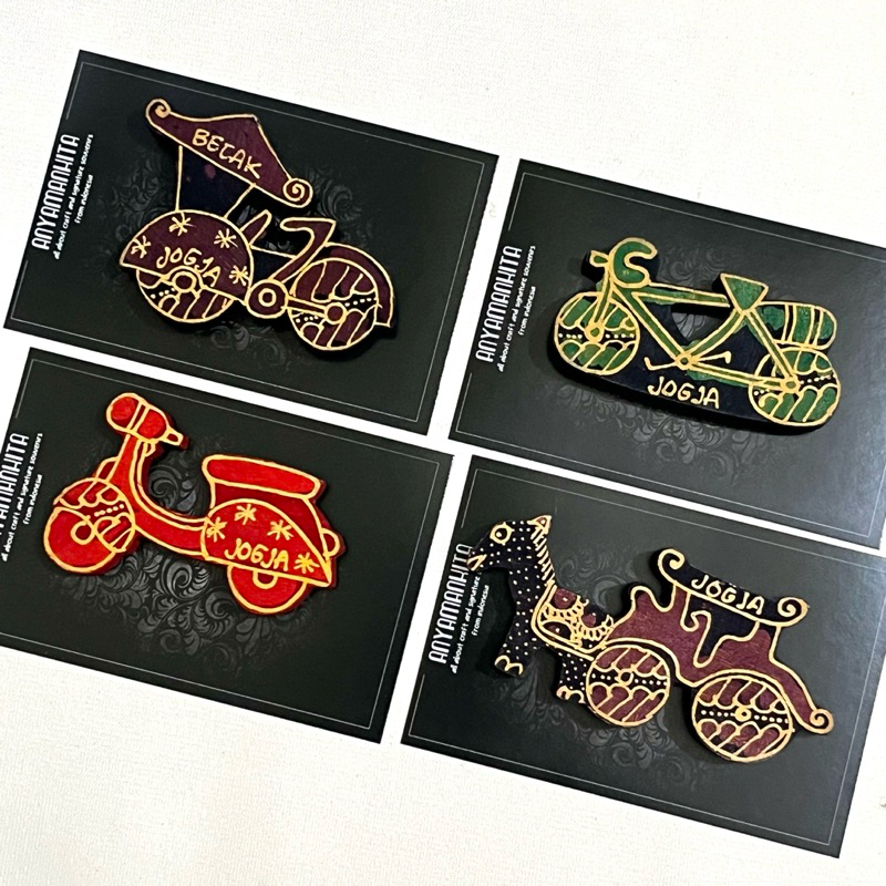 Jual Souvenir Ekslusif Khas Jogja Magnet Kulkas Dokar Sepeda Vespa ...