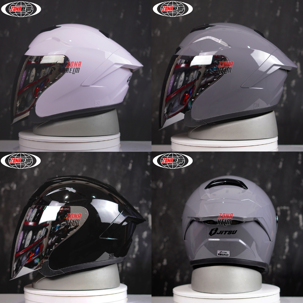 Jual Helm Half Face Jitsu J-Strike Solid SNI Terbaru | Shopee Indonesia