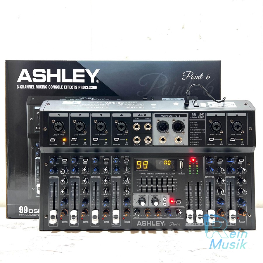 Jual Mixer Audio Ashley Point 6 Original 6 Channel Bluetooth - PC Soundcard | Shopee Indonesia
