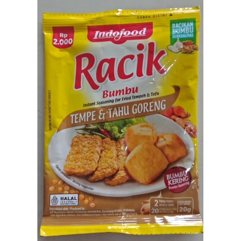 Jual indofood Bumbu racik rasa tempe dan tahu grg 20gram | Shopee Indonesia