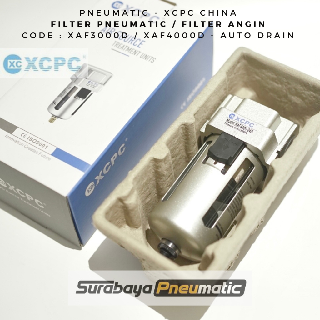 Jual Filter Angin Pneumatic - XAF4000-06D / AF4000-06D (Drat3/4") - AUTO DRAIN - XCPC | Shopee ...