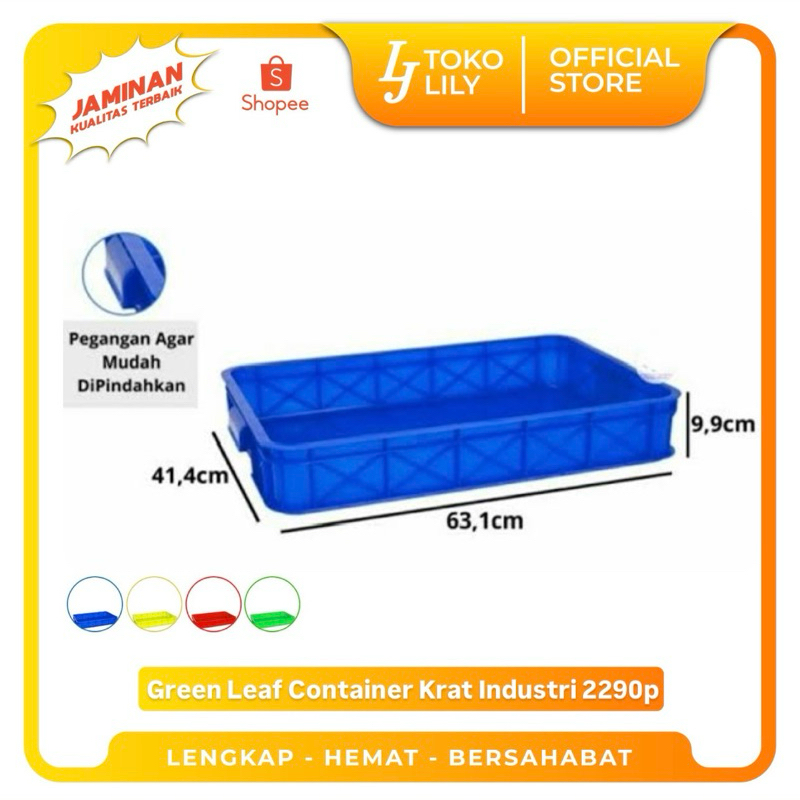 Jual Keranjang Industri Krat Serbaguna Green Leaf Container Box 2290P ...