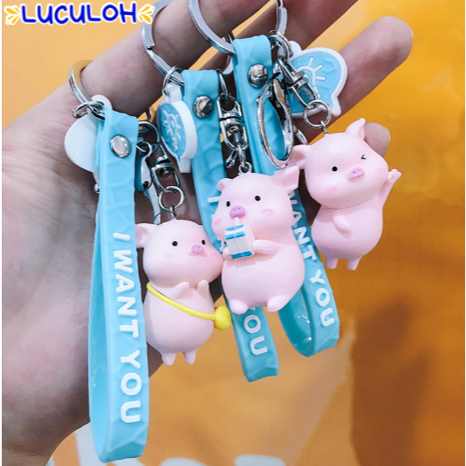 Jual Gantungan Kunci Babi Tanpa Baju Tali Lampu Aku Mau Kamu Lucu Imut ...