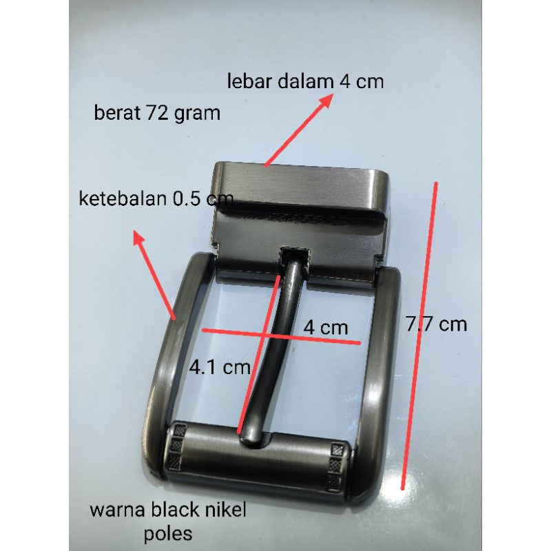 Jual belt sabuk ikat pinggamg pria gesper gasper kepala 4 cm | Shopee ...