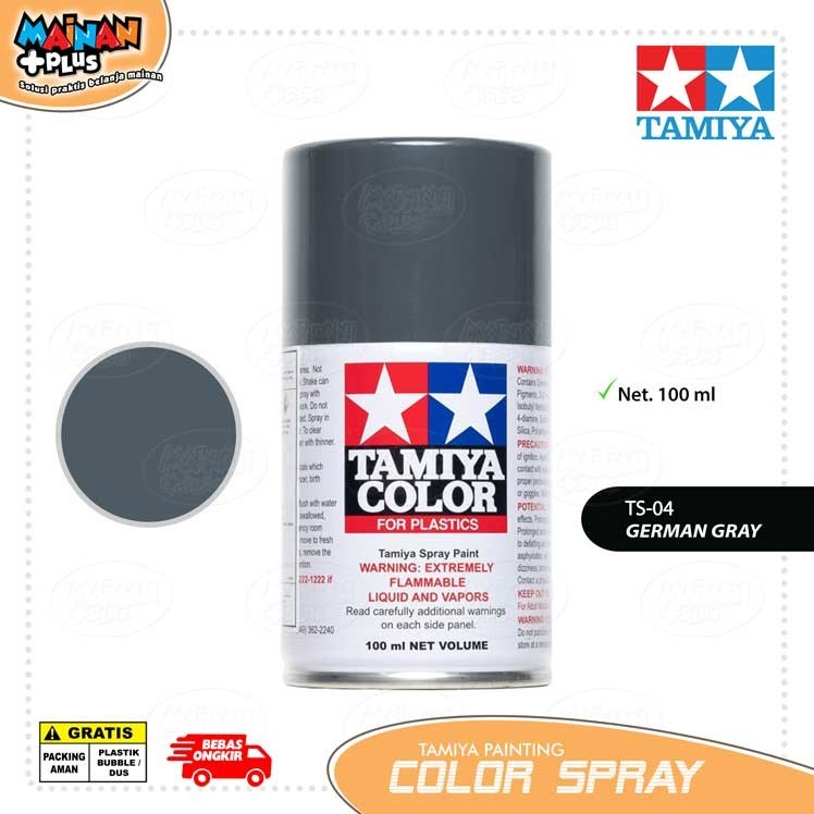 Jual TAMIYA COLOR SPRAY TS4 GERMAN GRAY Cat Gundam Gunpla Model Kit ...