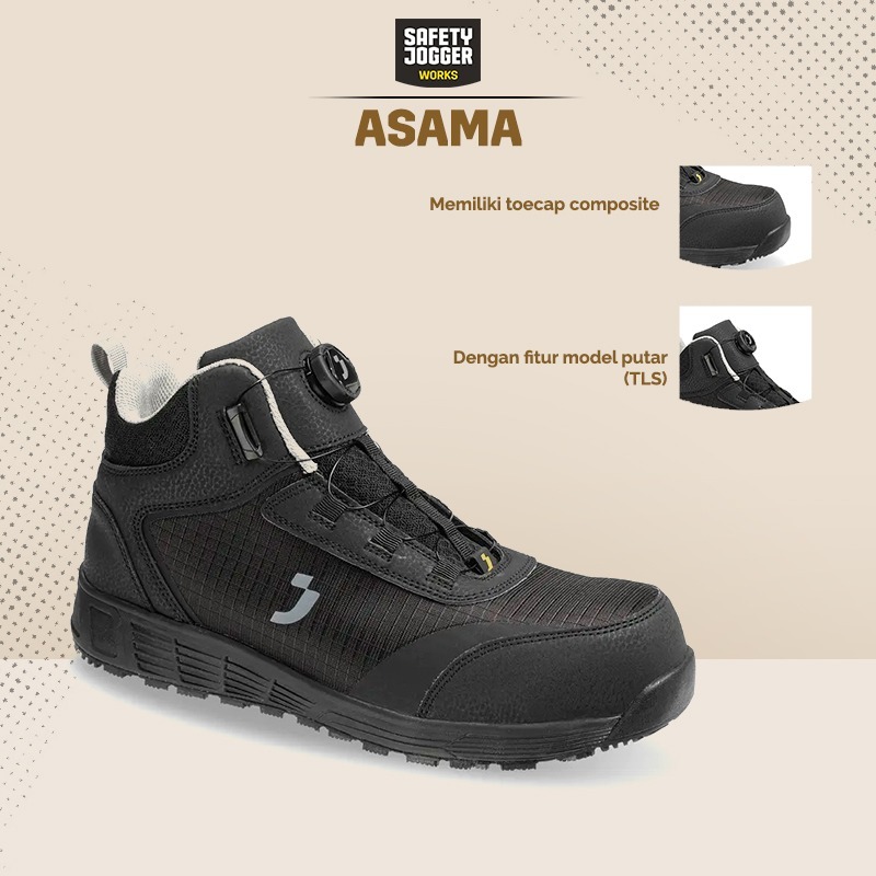 Jual Bigowner Sepatu Safety Jogger Asama S3S MID TLS | Shopee Indonesia