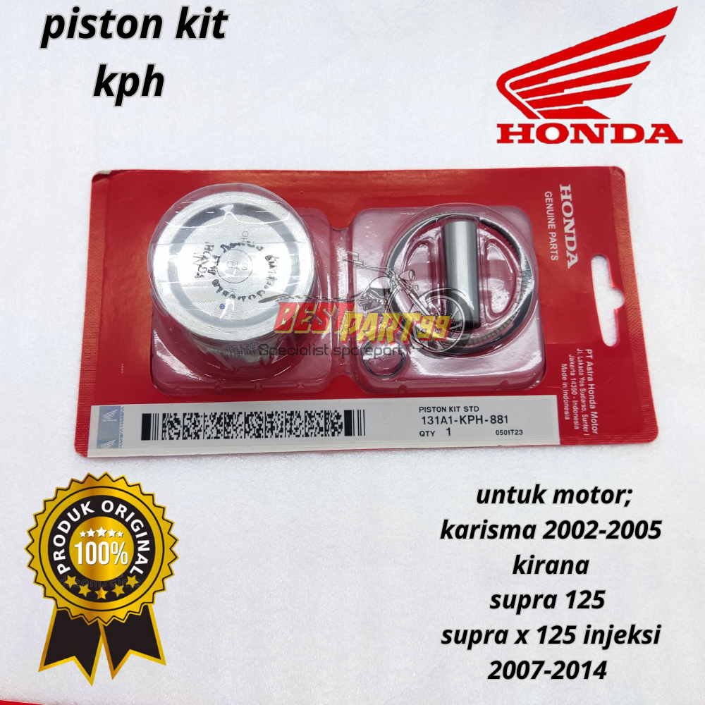 Jual Piston kit KPH honda Karisma Kharisma Kirana Supra 125 Supra X 125 ...