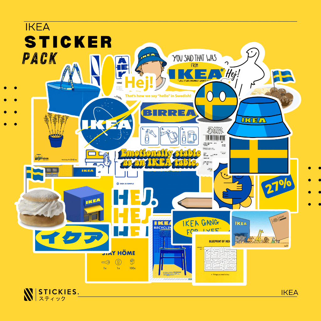 Jual Stiker/Sticker Pack "IKEA" | High Quality | vinyl | murah | Shopee ...