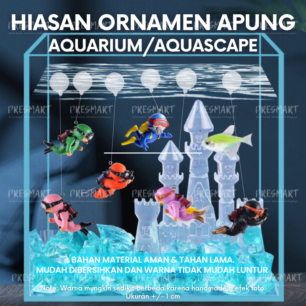 Jual Hiasan Apung Mainan Miniatur Penyelam Dekorasi Floating Aquarium ...