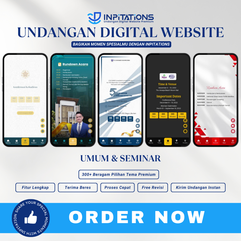 Jual Undangan Digital Website Custom Seminar, Ceremony, Rapat ...