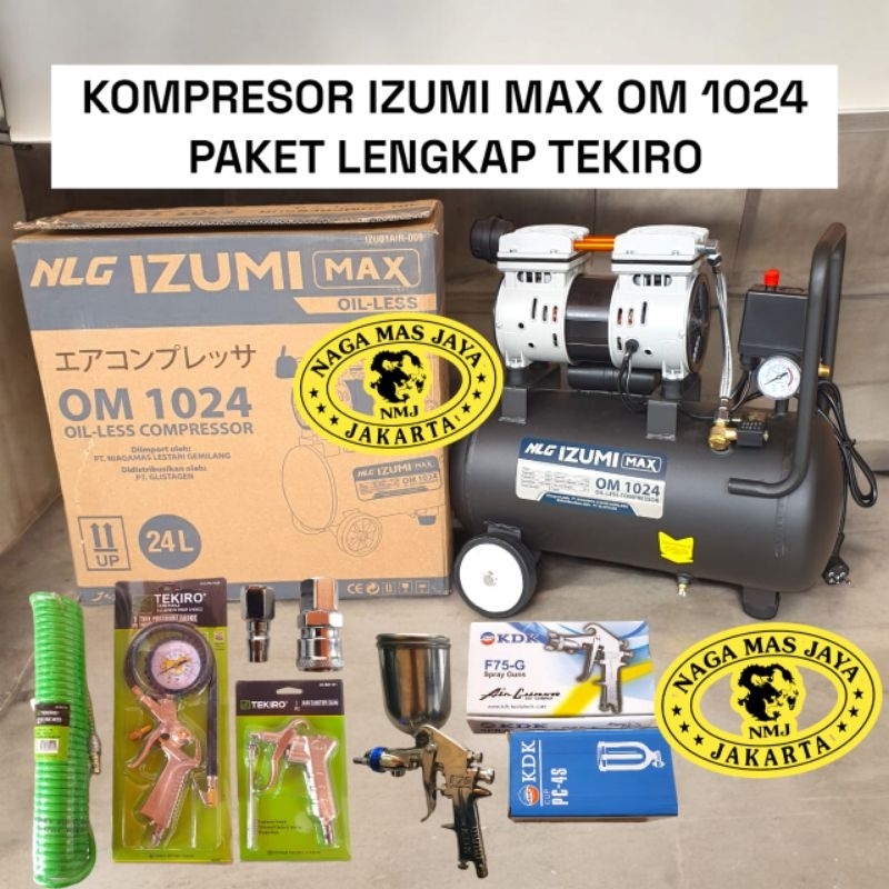 Jual MESIN KOMPRESOR ANGIN OILLESS IZUMI MAX OM 1024 / AIR COMPRESOR OIL LESS IZUMI MAX OM1024 ...