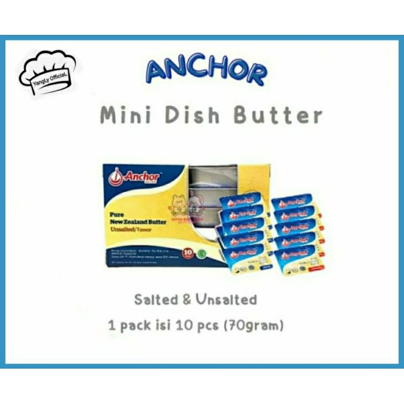 Jual Anchor Butter Mini Dish Salted & Unsalted Butter Isi 7g x 10 pcs ...